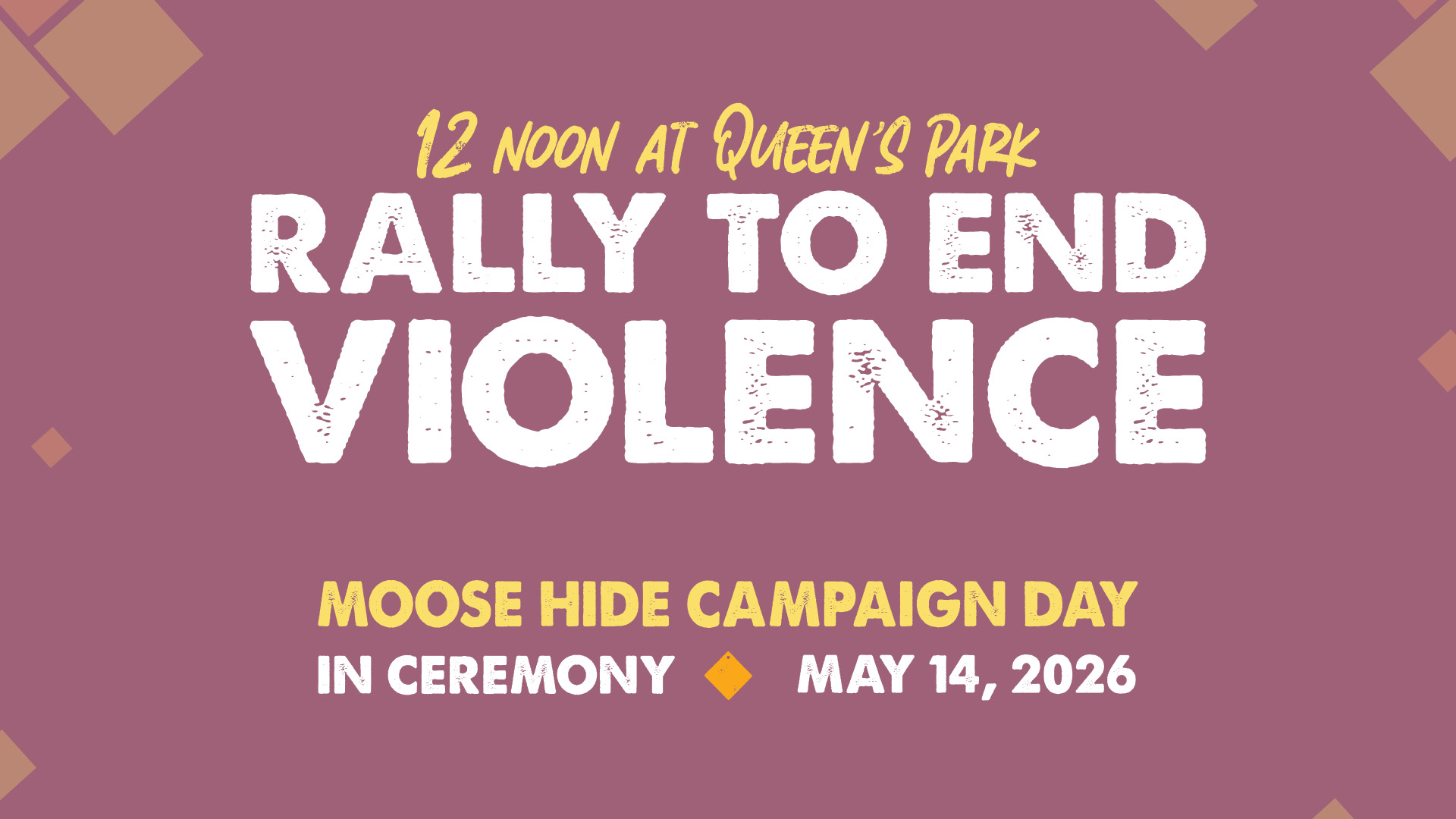 Toronto Rally - Moose Hide Campaign